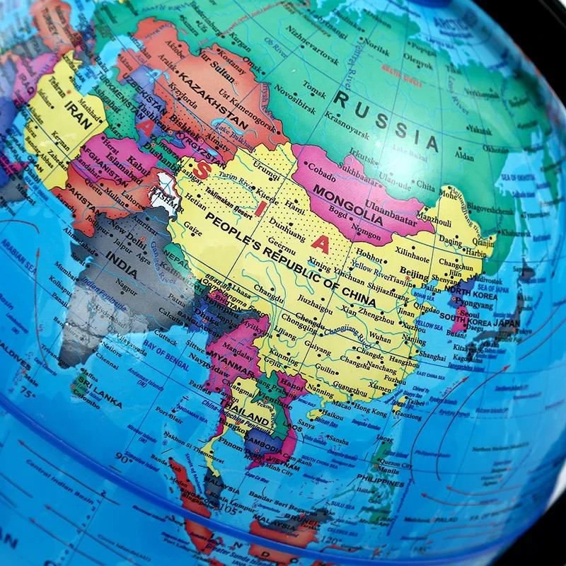 Educational Globe 360° Rotating World Map HD Desktop Geography Learning ...