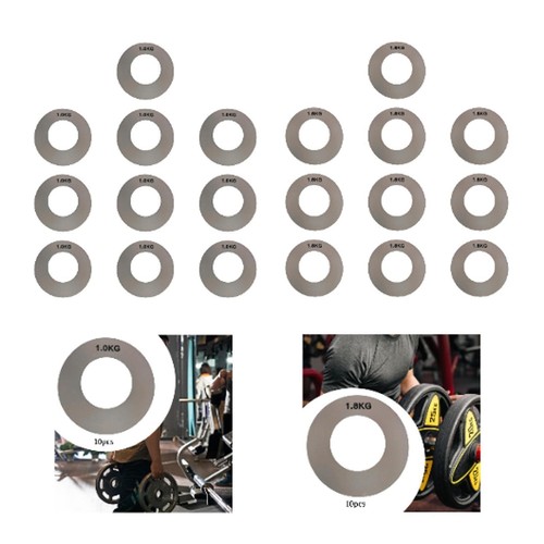 10 Pieces Fractional Micro Weight Plate Stickers Weightlifting Aluminum ...