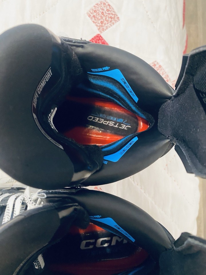 CCM FT6 Jetspeed Pro Pro Stock Skates 8 3/4 D Width New Red/Blue | eBay