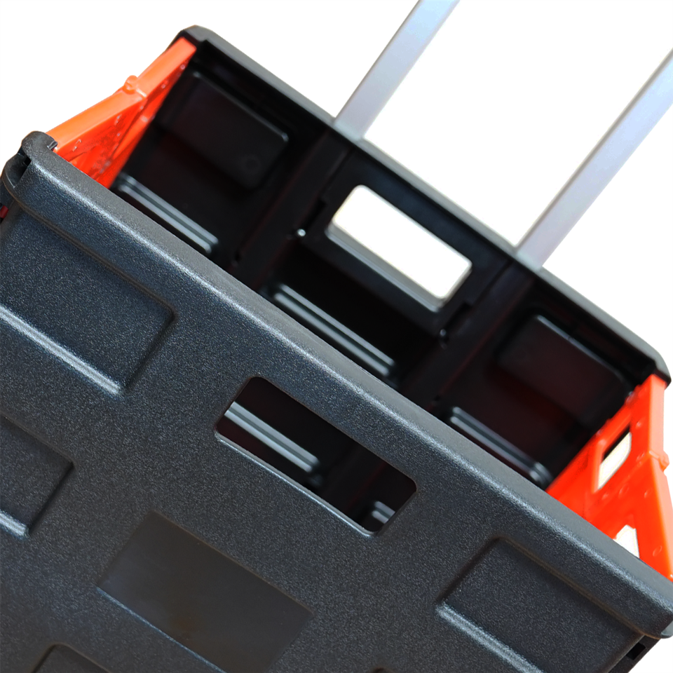 Car Boot Trolley Foldable Shopping Cart Handle Wheel Camping Caddy 25KG ...