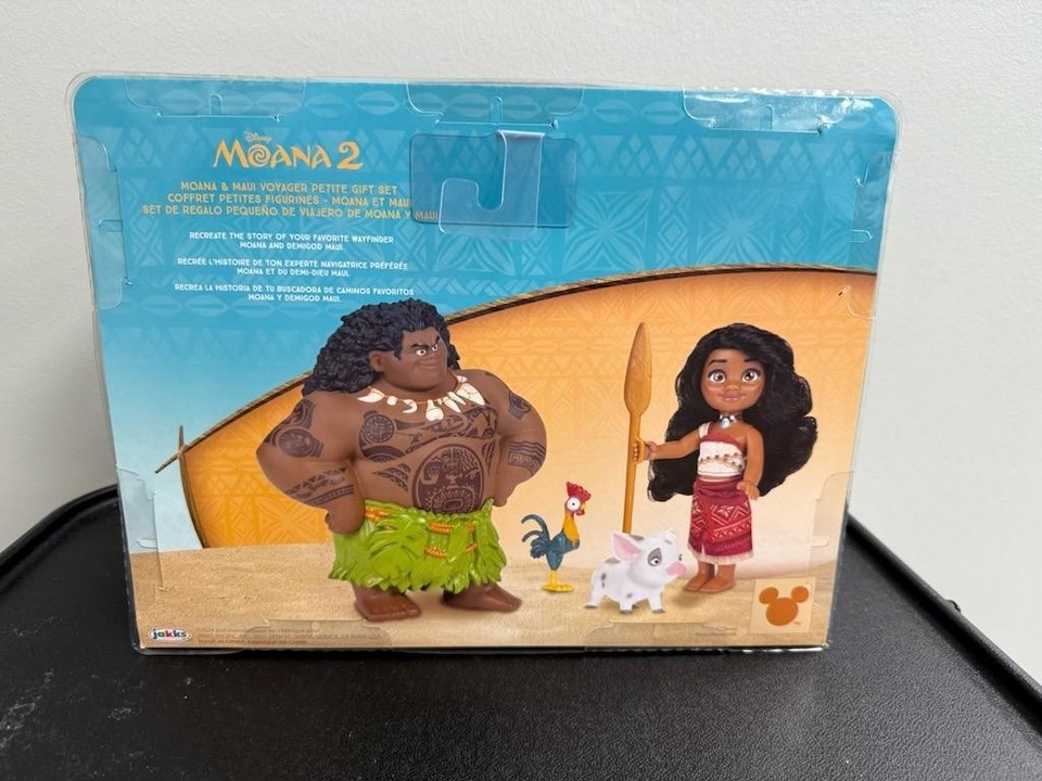 Disney Moana 2 Figure Set Large Moana & Maui Voyager Sealed New In Box ...