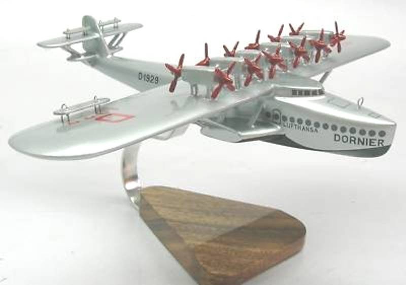 Dornier Do-X Seaplane Flying Boat Airplane Desk Wood Model SMALL Free ...