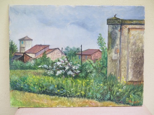 Framed Painting By Pancaldi Oil On Canvas Landscape Emilia Romagna | eBay
