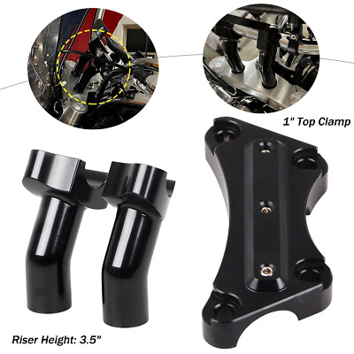 3.5" Tall Pullback Handlebar Riser Kit For Harley Dyna Softail ...