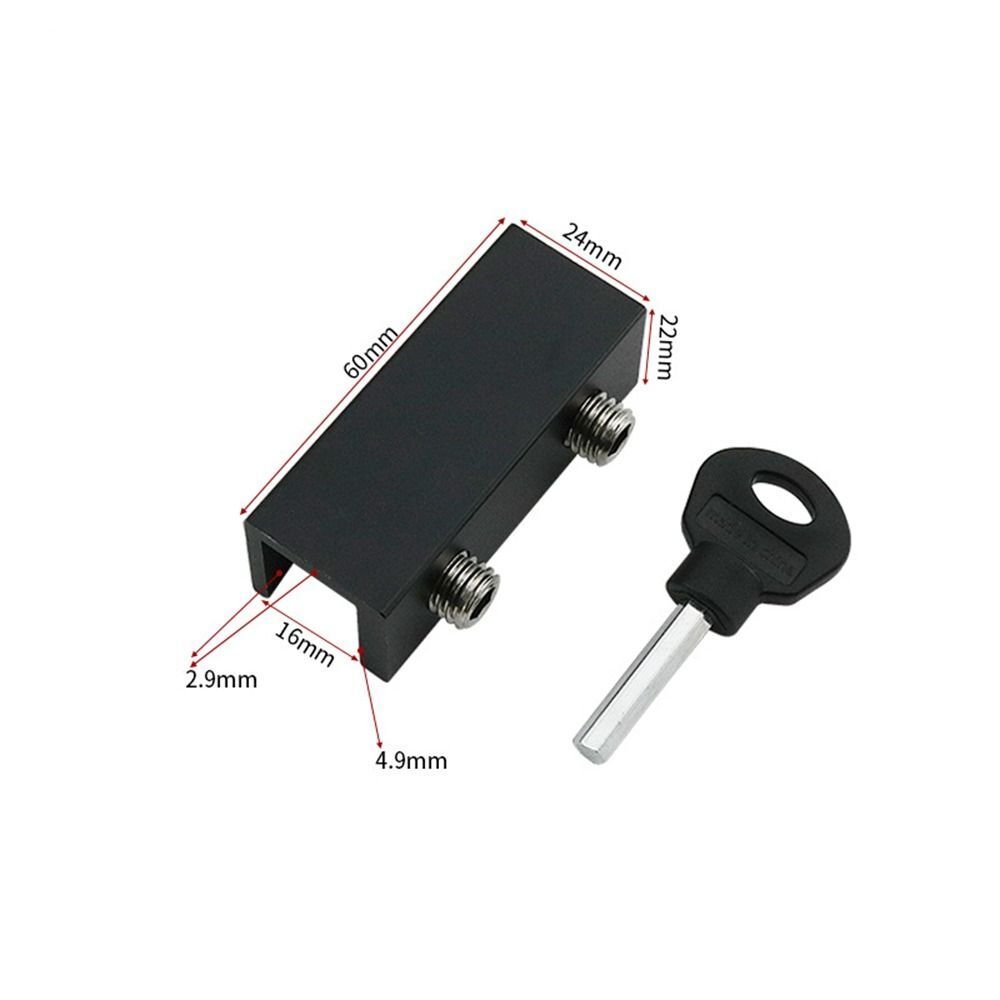 With Key Window Lock Stopper Aluminum Alloy Sliding Door Clips Door ...