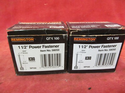 2 BOXES OF REMINGTON 58050 1 1/2" POWER FASTENERS | eBay