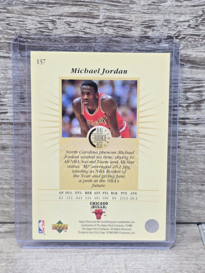 1995 Upper Deck Michael Jordan 84-85 Rookie Years Flashback Electric ...