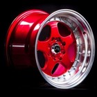 JNC WHEELS JNC010 15x9 4x100/114.3 +20 CANDY RED MACHINE LIP SET OF 4 ...