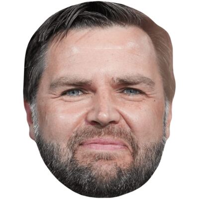 James David Vance (Smile) Celebrity Mask, Flat Card Face, Fancy Dress ...
