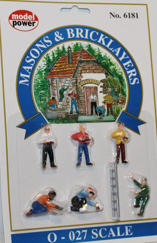 Masons & Bricklayers - 0/027 Scale figures - by Model Power #6181 | eBay