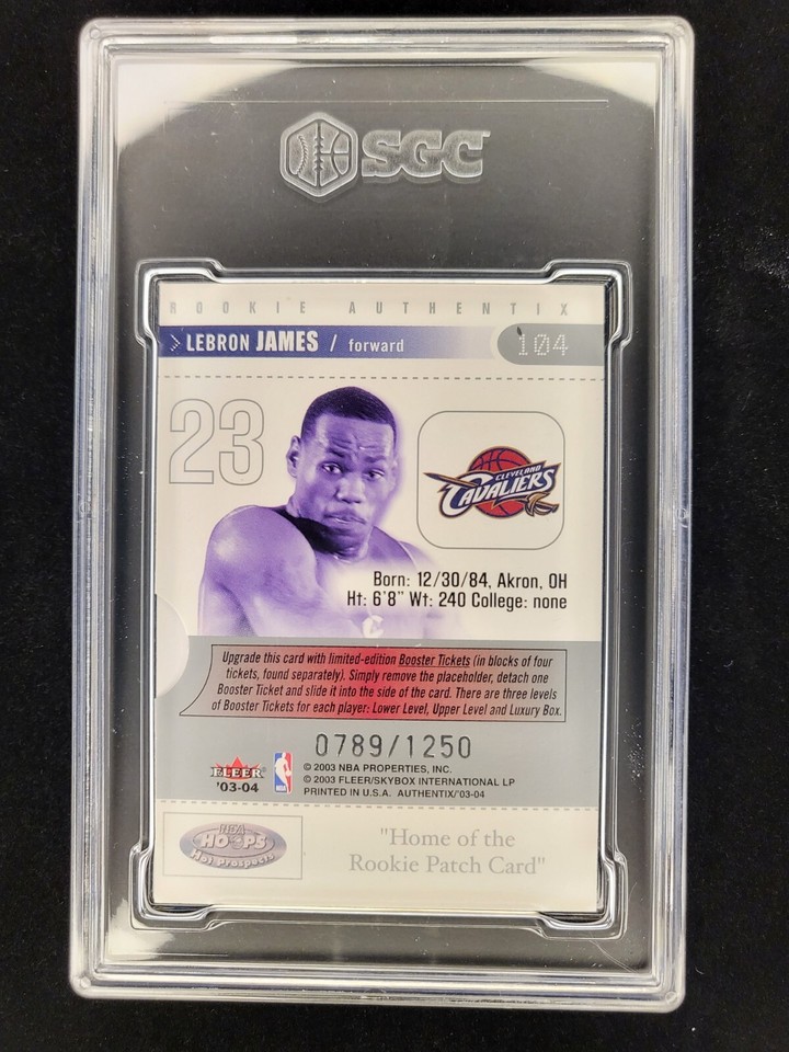 2003-04 Fleer Authentix - Balcony #104 LeBron James /1250 Rookie Card ...