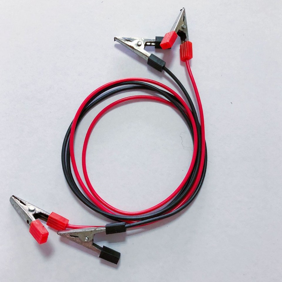 Set of 2 Clip Test Lead Student Lab Cables Wire Dual Ended | eBay