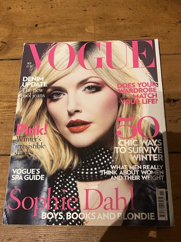 Vogue Magazine UK Edition November 2007 Sophie Dahl On Cover, Fashion ...
