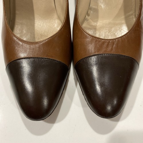 Salvatore Ferragamo Vintage Two Tone Brown Heels Shoes Women's Sz 9.5 ...