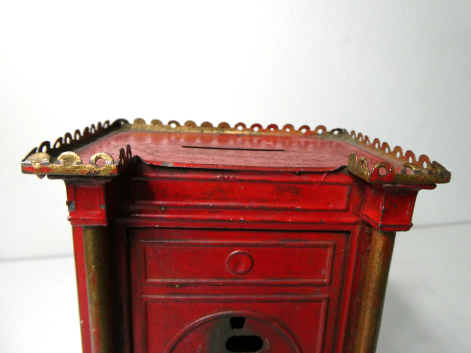 Antique 1920s French France Tin Money Coin Safe Bank - Rare | eBay