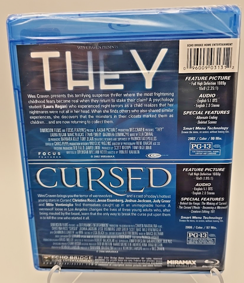 WES CRAVEN PRESENTS: THEY/ CURSED (Blu-Ray, 2012, 2-Disc Set) **Rare ...