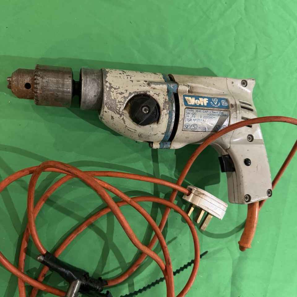 Wolf Hammer Drill TYPE 3641 Vintage Working With Chuck Key | eBay UK
