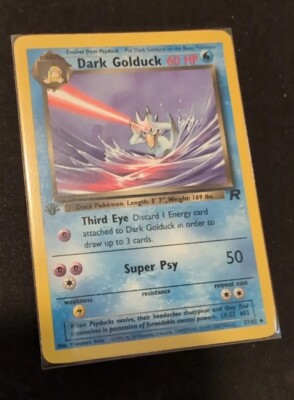 Pokemon TCG Dark Golduck Team Rocket 37/82 1st Edition Uncommon Lightly ...