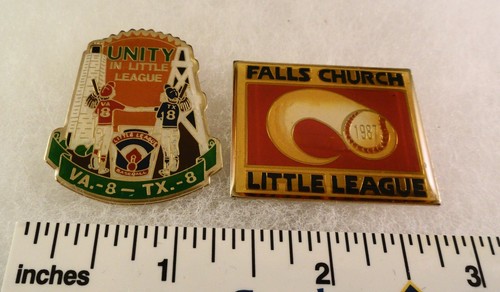 2 Little League Baseball PINs - VA D8 TX D8 - Falls Church 1987 ...