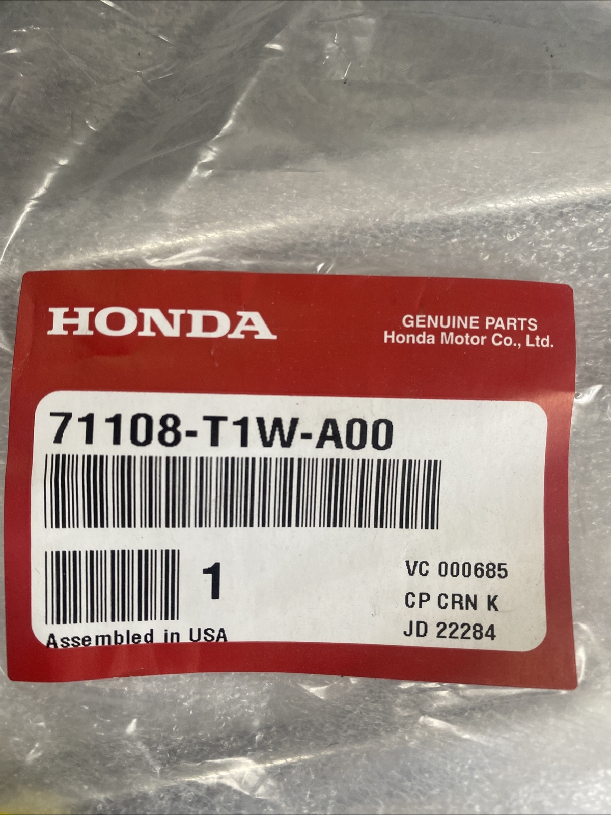 Genuine Honda Garnish Fog Light 71108-T1W-A00 #0691 | eBay