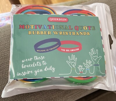 New 24 Pcs Bracelet Motivational Wisdom Rubber Wristband Inspirational ...