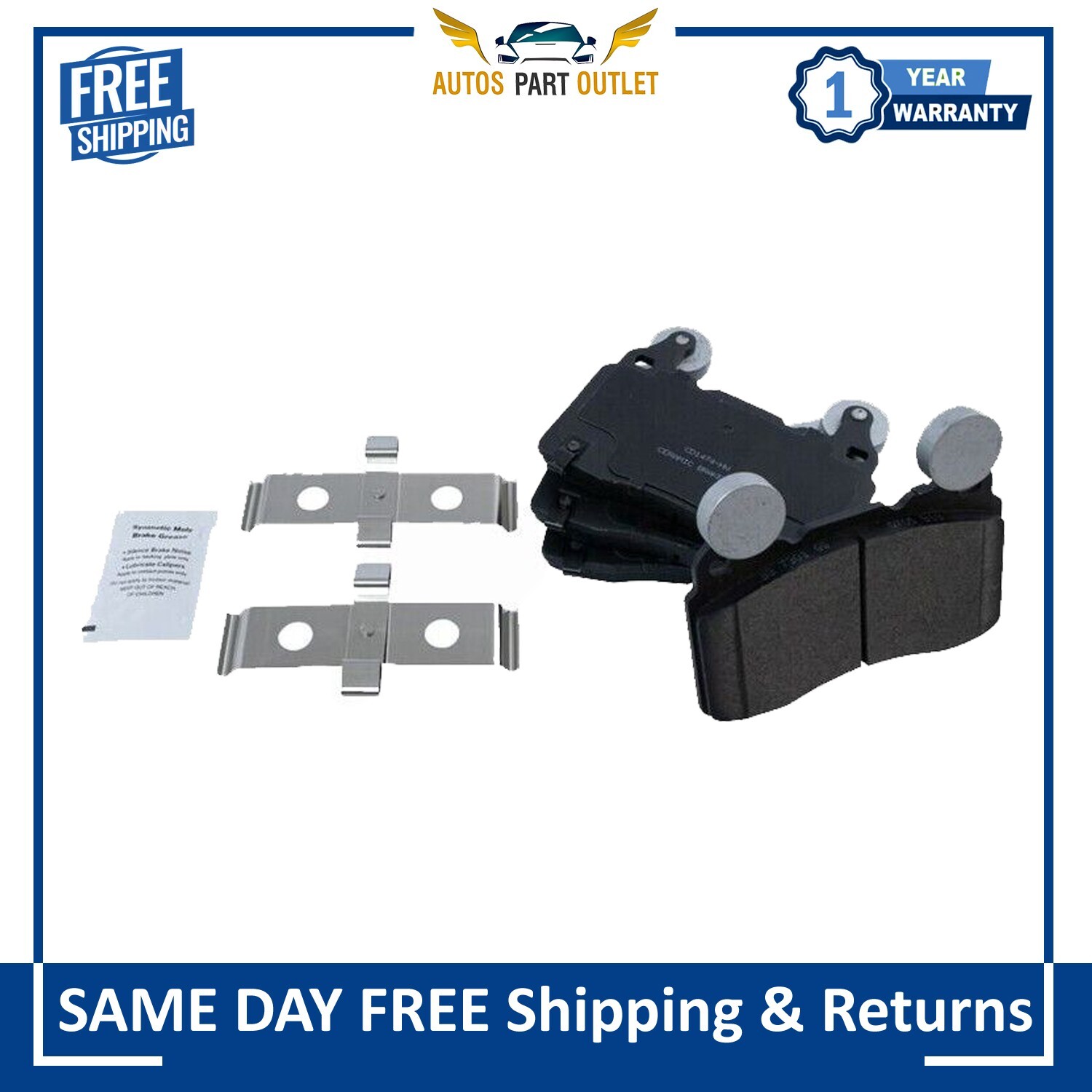 New Front Premium Posi Ceramic Disc Brake Pad Set For 2010-2021 Chevy ...