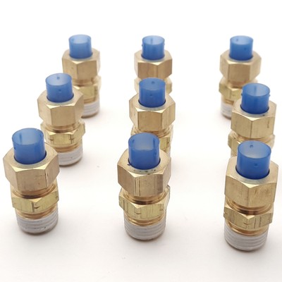 Lot of 9 SMC KFH08U-02S Male Straight Union Insert Fitting, ø8 Tubing ...