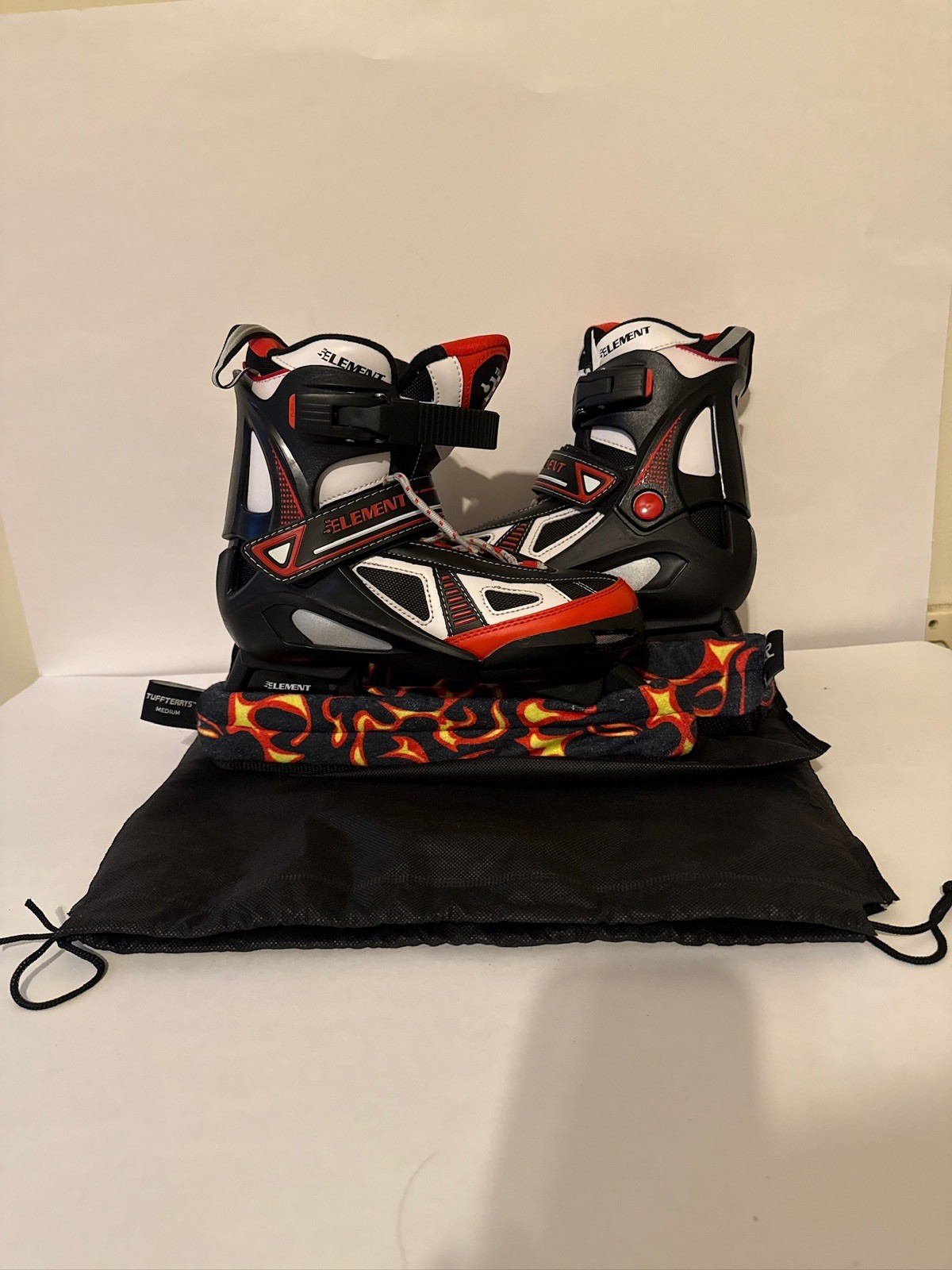 5th Element Junior Ice Skates Size 4- 7 Adjustable Red, Skate guards ...