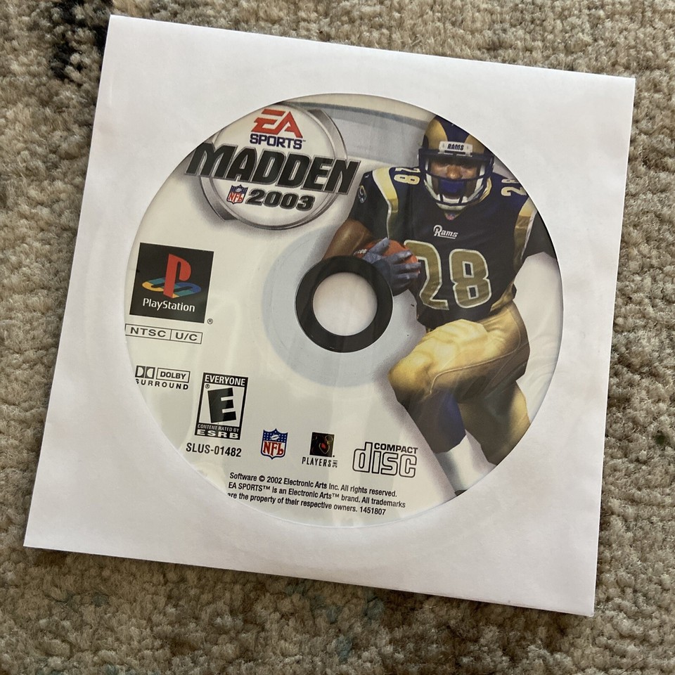 🔥 Madden NFL 2003 (PlayStation 1 PS1, 2002) Mint Disc Only! See ...