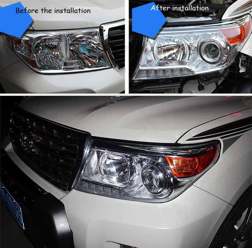 Front LED Head Light Lamp Modified Assy for Toyota Land Cruiser LC200 ...