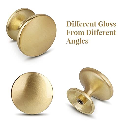 1 Inch Drawer Knob 12pack Brass Kitchen Cabinet Knobs 27mm Diameter ...