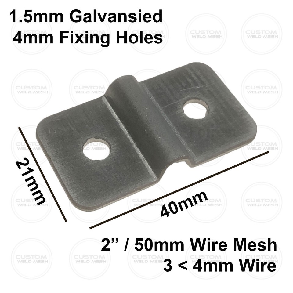 Wire Mesh Screw on clips x12 Fencing P-Clips Security Fencing Dog Cages ...