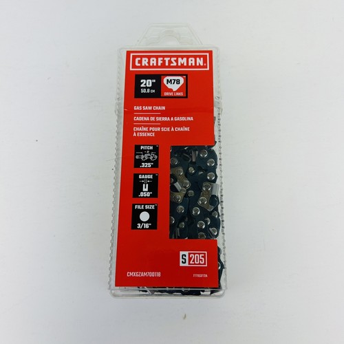 Craftsman 20" Chainsaw Chain S205 CMXGZAM70018 .325" Pitch .050" Guage ...