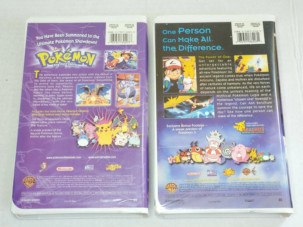 Pokemon The First Movie Vhs 2000