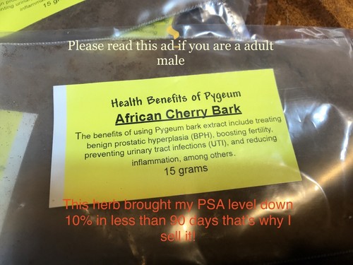 African Cherry Pygeum (Prunus Africana) Organic Dried Bark Powder 15g ...