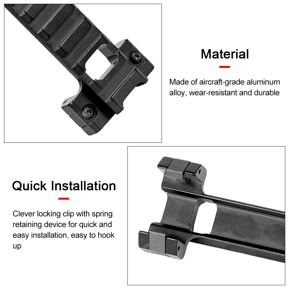 20mm 8-slot Sight Scope Mount Bracket Picatinny Rail for Rifle Airsoft ...