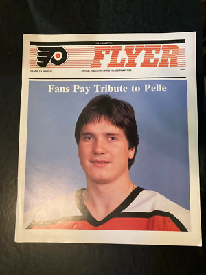 1986 Philadelphia Flyer Pelle Lindbergh Memorial Magazine & 1996 UD ...