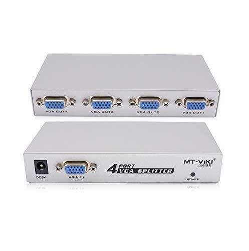 1 in 4 Out VGA Switch Monitors Splitter Box VGA/SVGA LCD CRT 4 Port ...