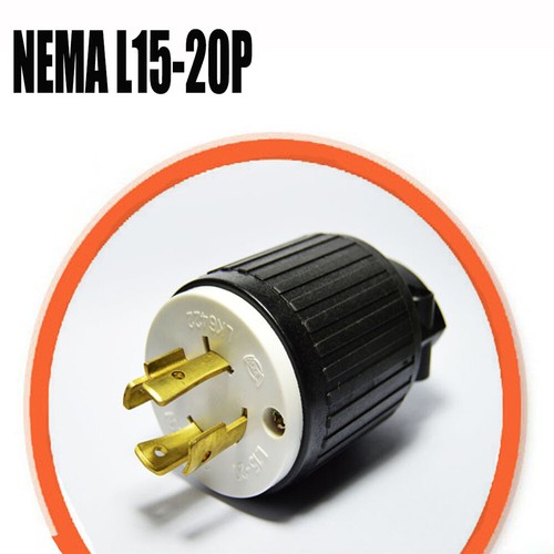 NEMA L15-20P Locking Plug Twist Lock Turnlok 20A 250V 3 L1520-P | eBay