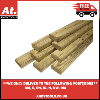 6Mtr x 47mm x 200mm C24 Treated Regularised Timber (8 x 2) | eBay UK