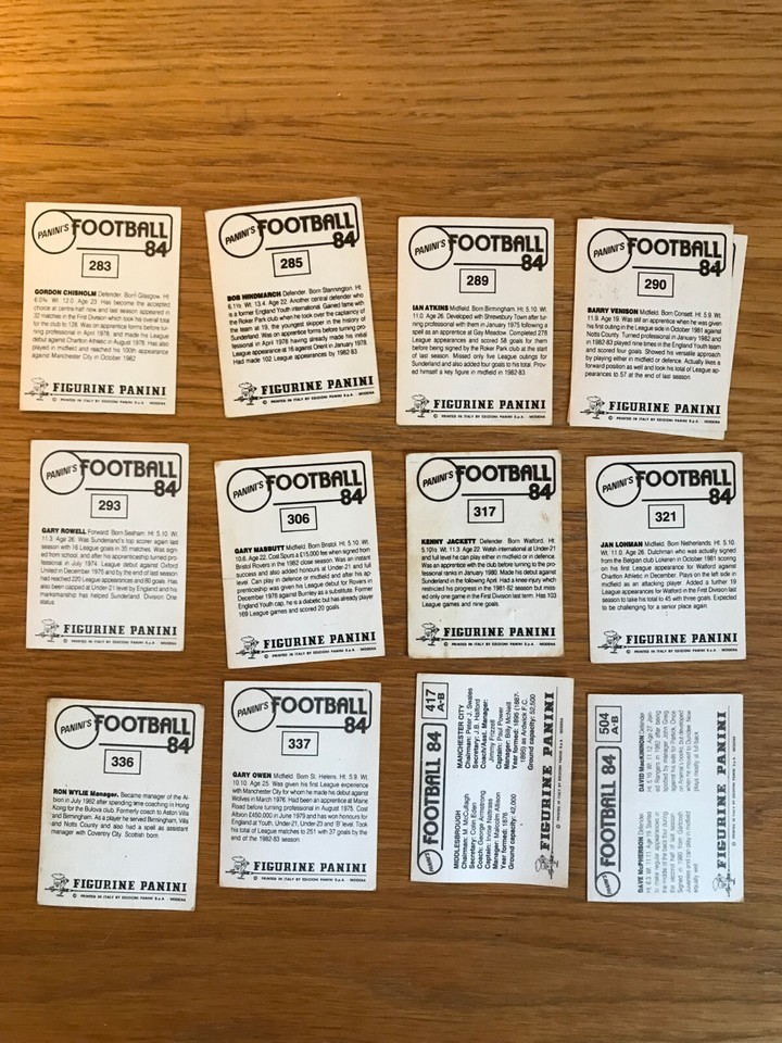 PANINI'S FOOTBALL 84 UNUSED STICKERS CHOOSE FROM LIST | eBay