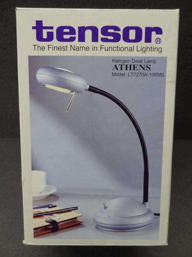 NEW Tensor Athens Halogen Flex Desk Lamp Matte Silver VTG 90s Y2K ...