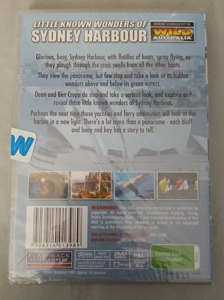 Little Known Wonders Of Sydney Harbour DVD Ben Cropp's Wild Australia ...