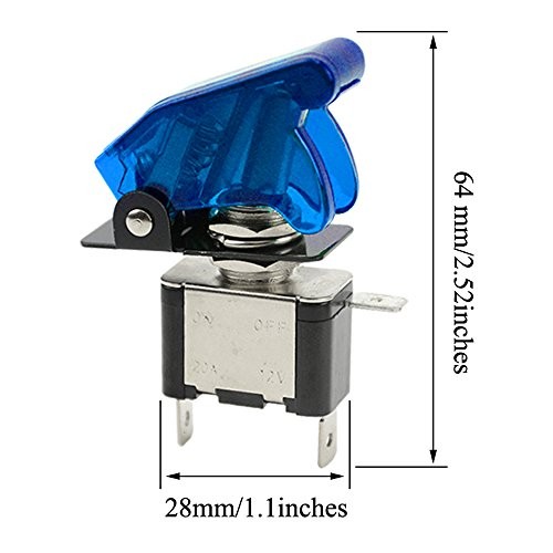 WMYCONGCONG 6 PCS 12V 20A LED Diode Toggle Switch Car On/Off SPST ...