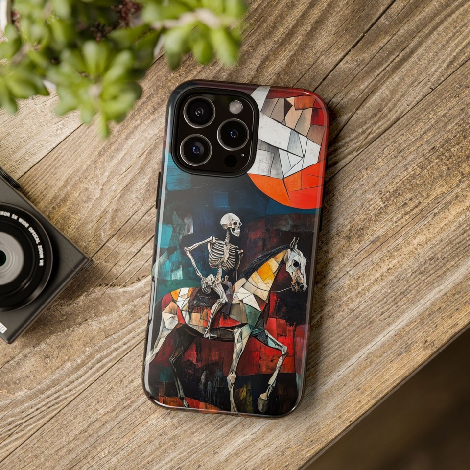 Death Knight Skeleton Cubist Phone Case for iPhone, Samsung Galaxy ...