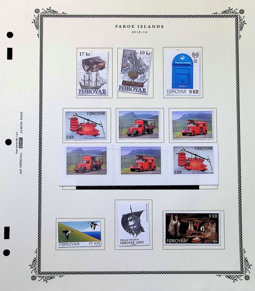 Faroe Islands Modern Collection On Scott Album Pages 2014-2015 Mint | eBay