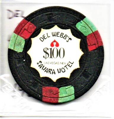 Dell Webb's Sahara Casino 1961 Las Vegas NV 100 Dollar Gaming Chip as ...