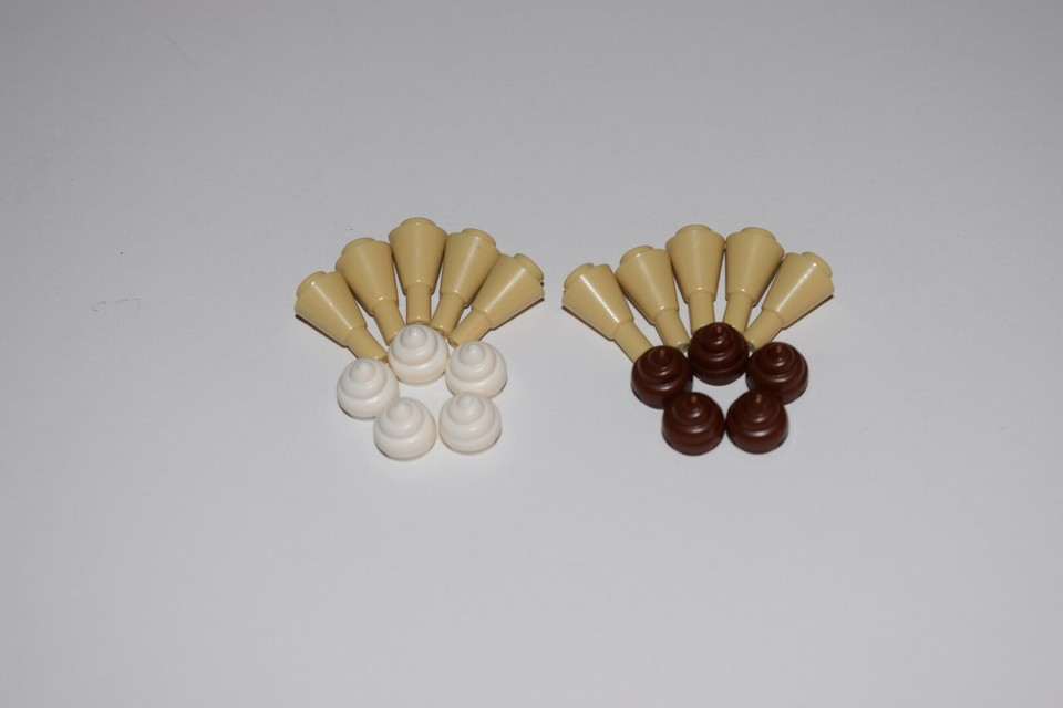 Lego Ice Cream Cone Round Decorative 53119 White Vanilla Brown ...