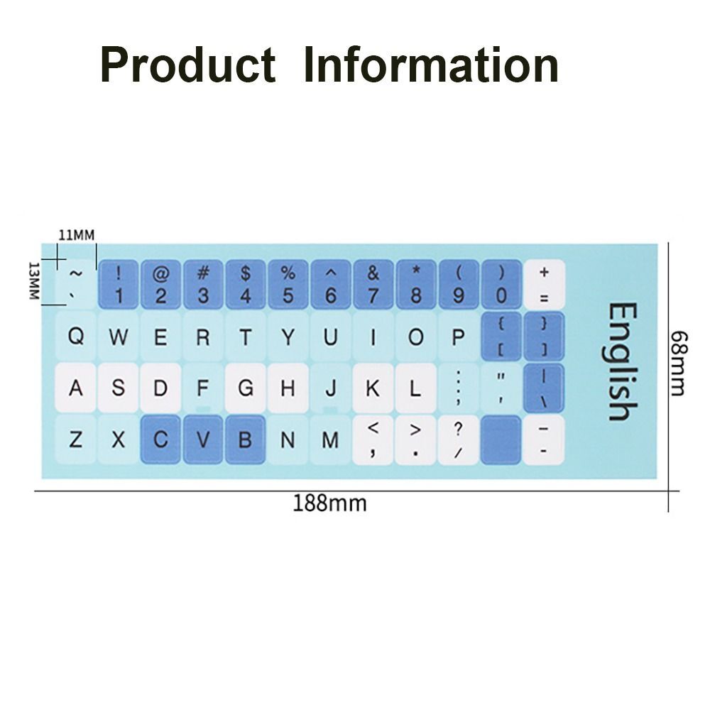Russian Letter Keyboard Sticker Spanish Laptop Keypad Film Computer ...
