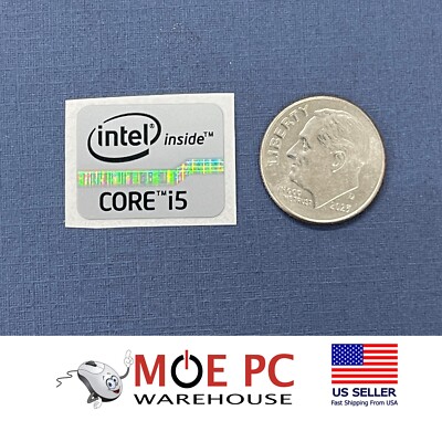 Laptop Intel Core i5 Sticker 21x15.5mm Silver Version New & Genuine USA ...
